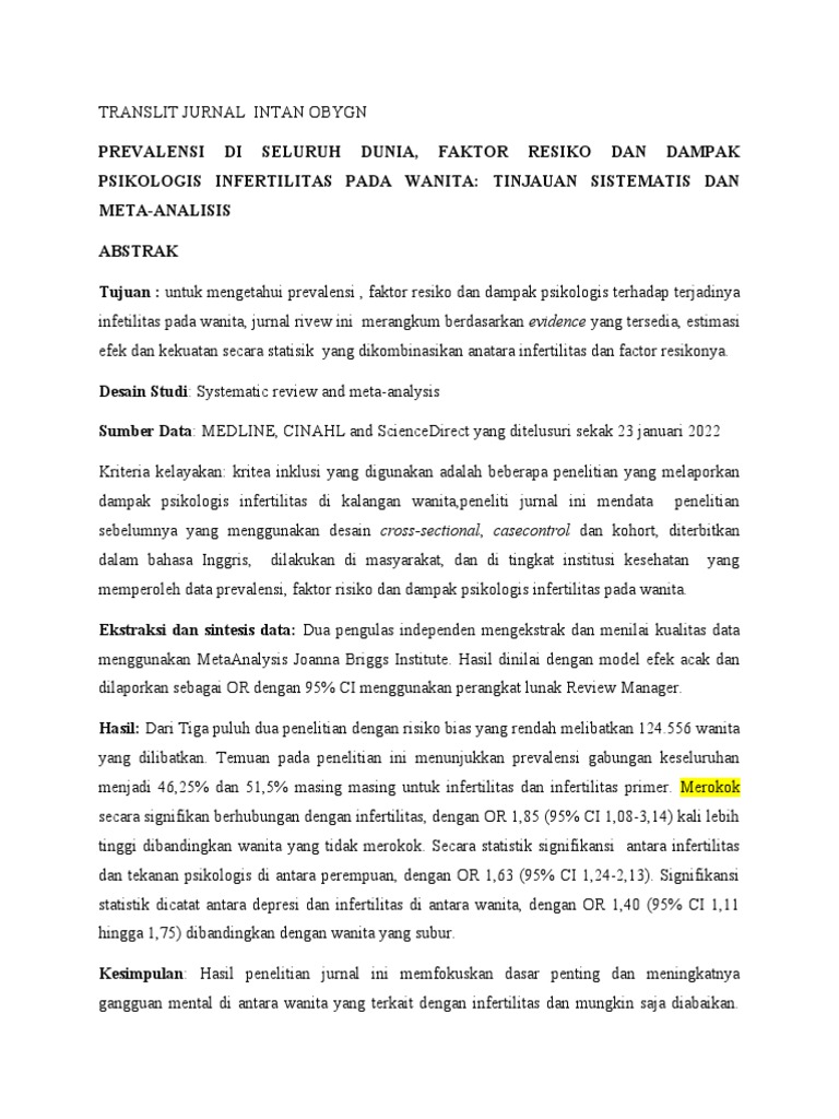 TRANSLIT JURNAL NTAN OBYGN Sytematic Riview | PDF | Sains & Matematika