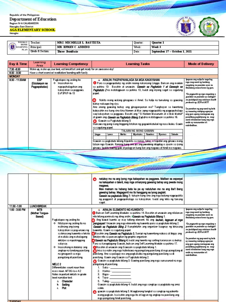 3 WHLP GR3 Q1 W3 | PDF