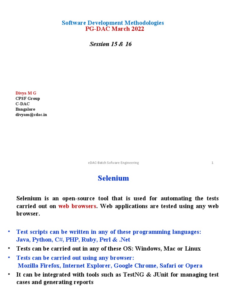 Selenium WebDriver Setup Guide | PDF | Selenium (Software) | System Software