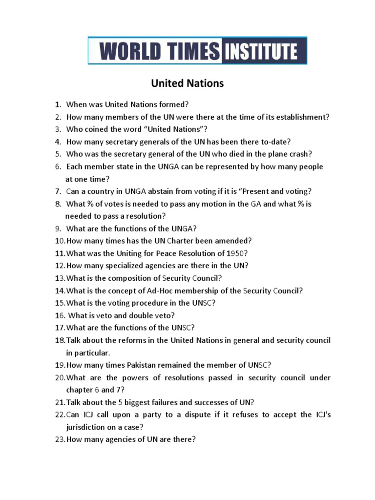 United Nations | PDF
