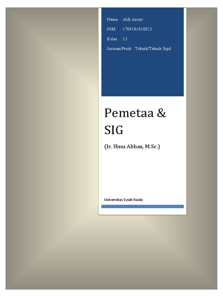 Tugas Pemetaan Dan Sig | PDF