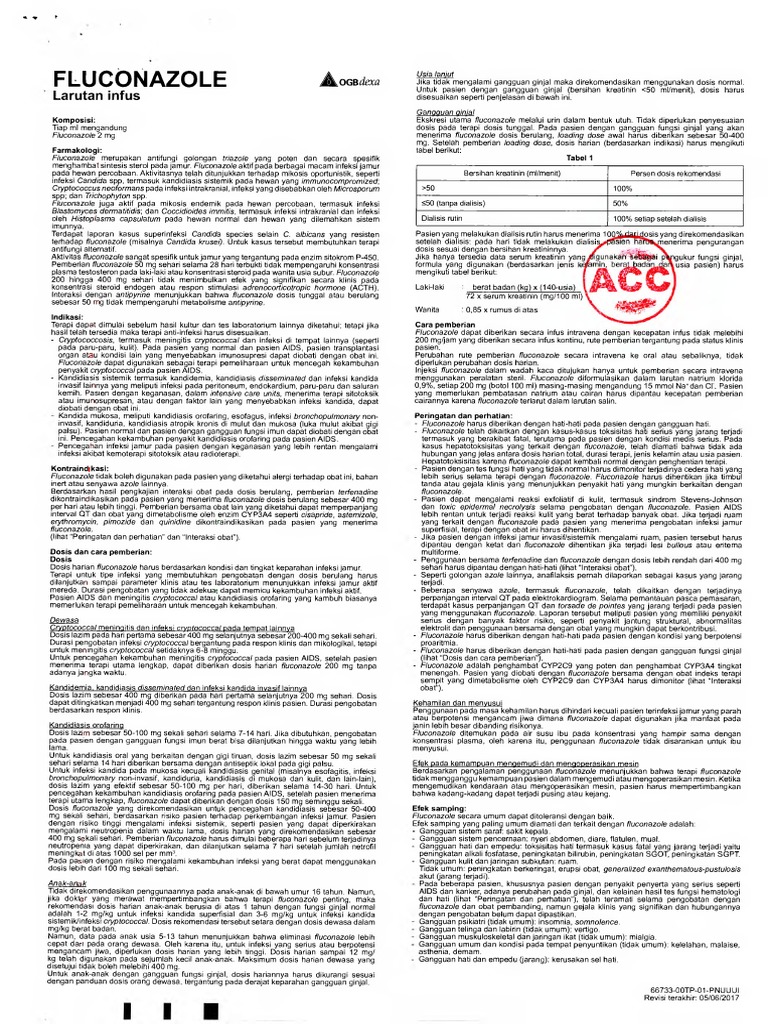 PI Fluconazole Infus 2mg | PDF
