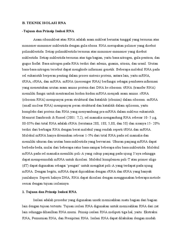 Isolasi Rna | PDF