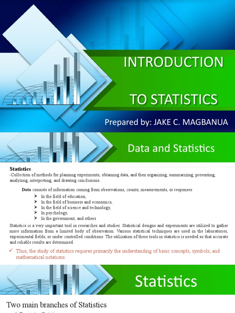 Lesson 1 Introduction To Statistics 1 | PDF | Statistics | Sampling ...
