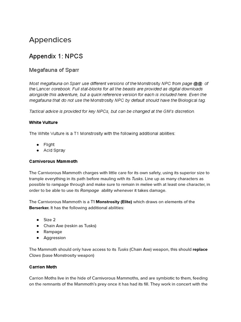 NPC Cheat Sheet | PDF | Armour