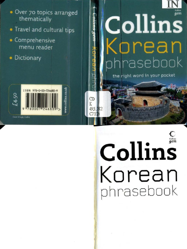 Collins Korean Phrasebook - The Right Word in Your Pocket | PDF