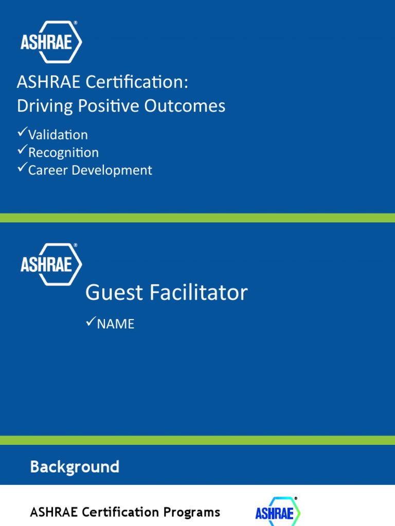 2021 Fall 15 Ashrae Certification Presentation | PDF | Certification ...