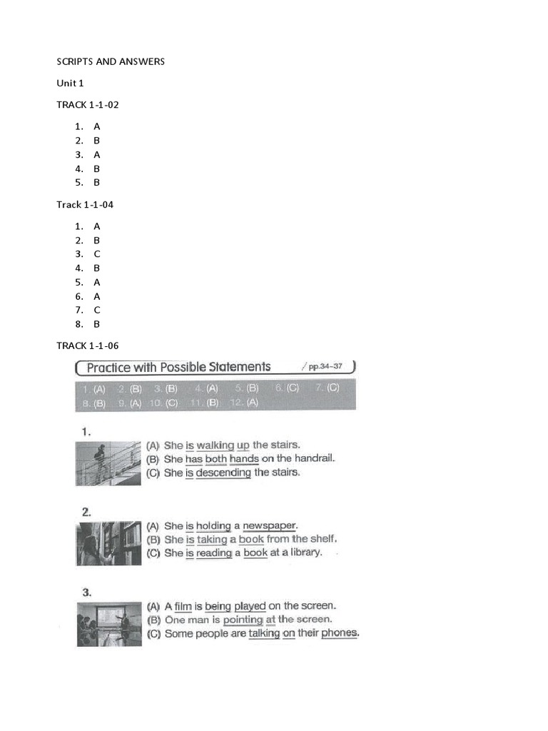 Listening Scripts and Answers | PDF