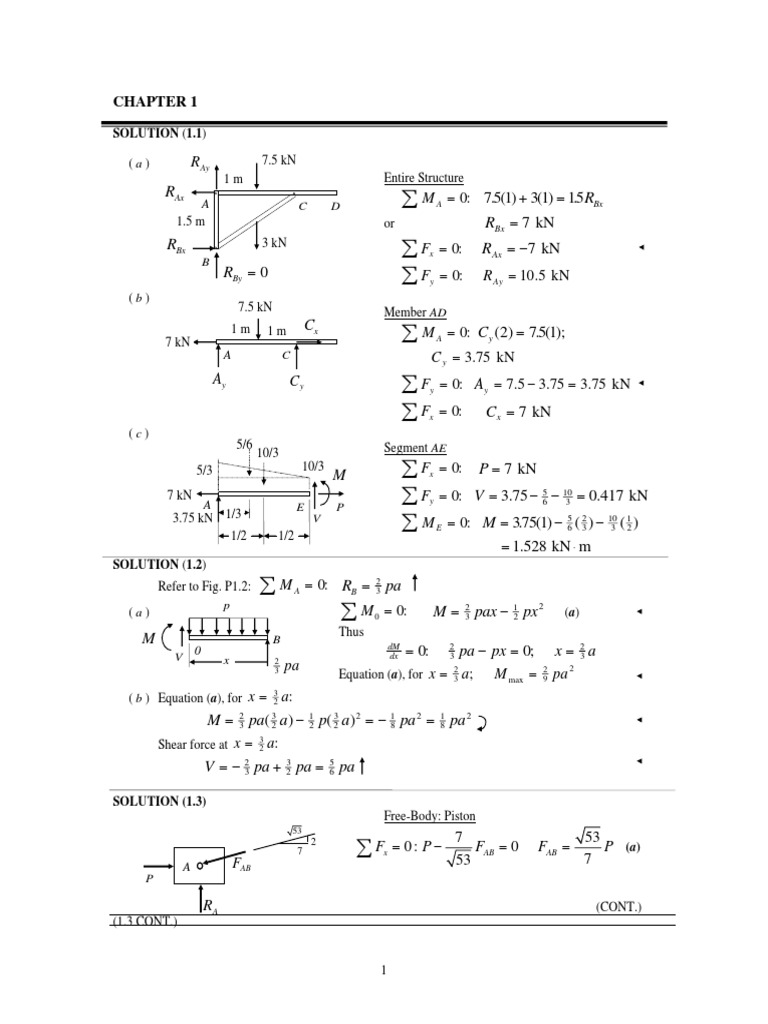 Analysis of Structural Systems Under Equilibrium Conditions | PDF ...