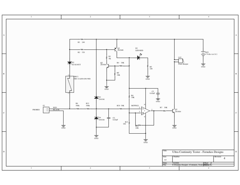 Ultra Continuity Tester - Fernekes Designs 4 | PDF