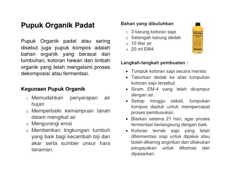 Pupuk Organik Padat | PDF