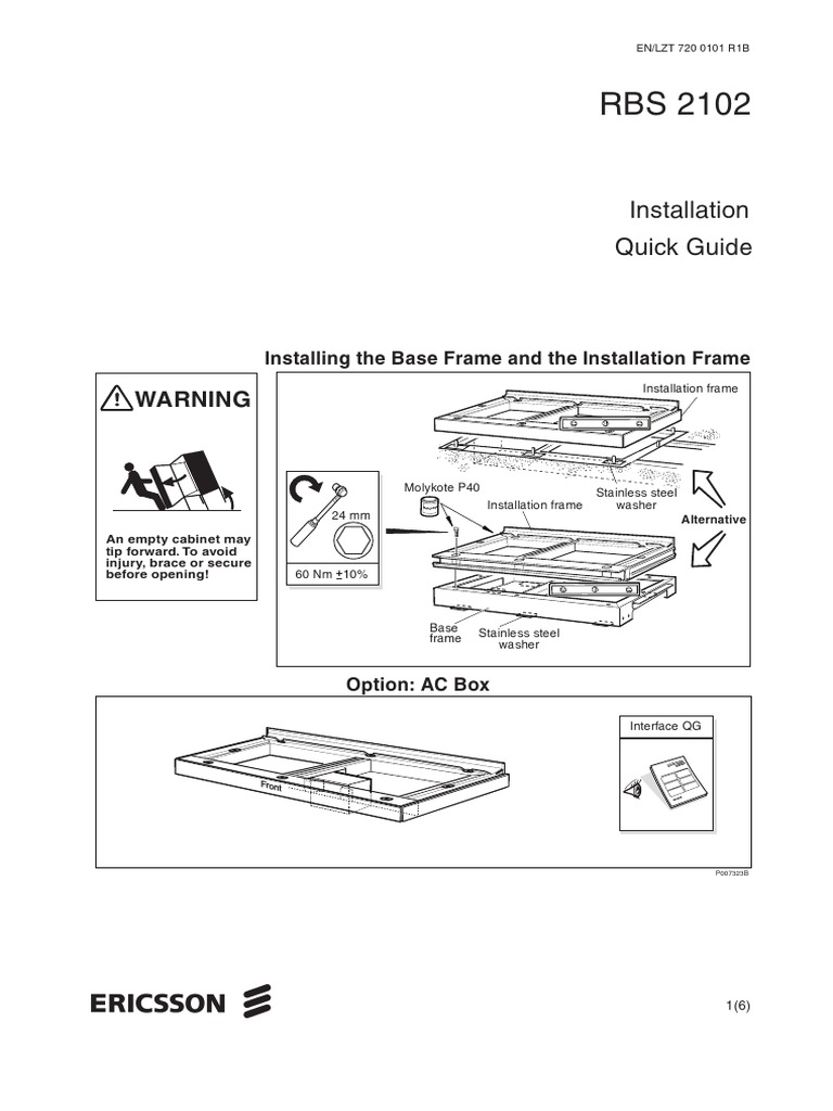 Guia Rapida Instalacion RBS 2102 | PDF | Electrical Components ...