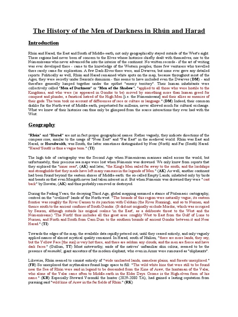 The Hidden Histories of Middle-earth's Mysterious Eastern and Southern ...