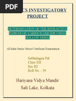 Hollow Prism - Physics Investigatory Project Class 12 CBSE | PDF ...