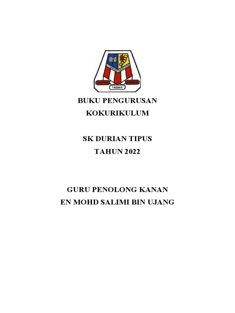 Buku Pengurusan Kokurikulum 2022 | PDF