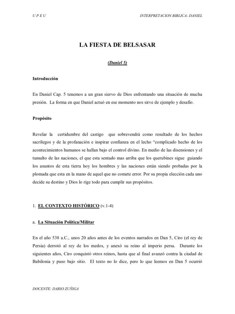 La Fiesta de Belsasar | PDF