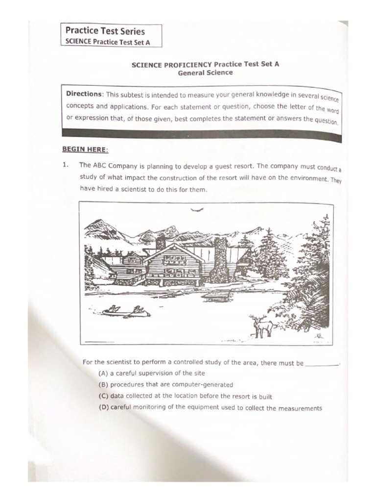 Science Practice Test Set A | PDF