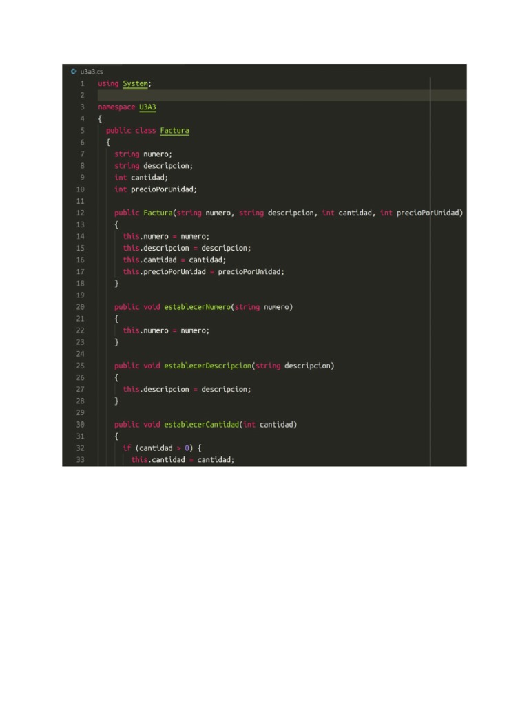 (Actividad 3) Creando Una Clase - Factura | PDF