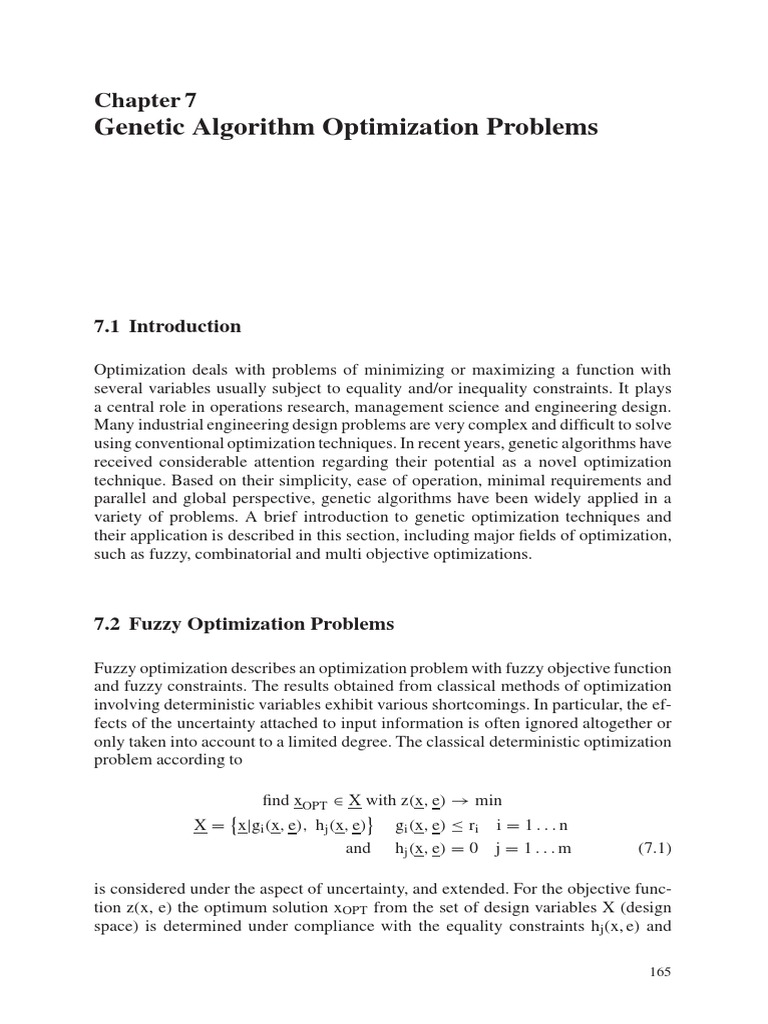 Genetic Algorithm Optimization Problems | PDF | Mathematical ...