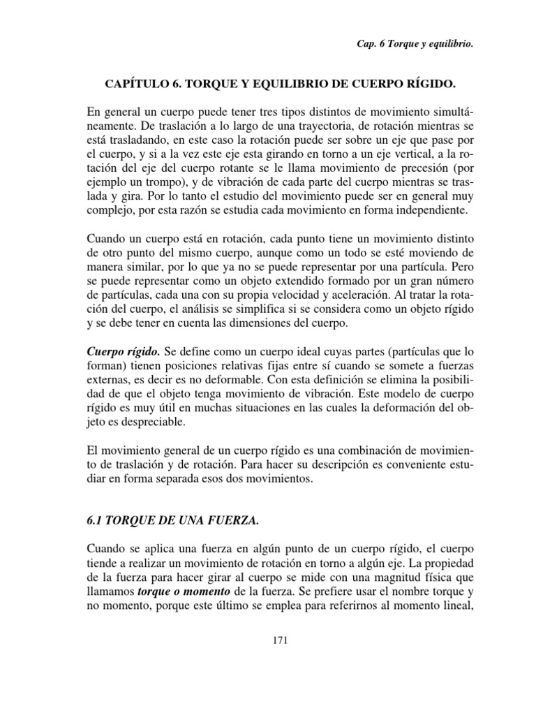 Concepto de Torque y Ejemplos | PDF | Rotación | Centro de masa