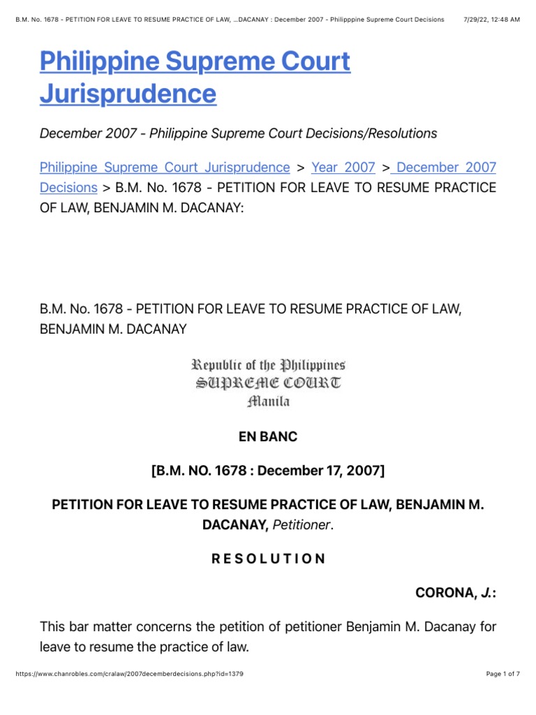December 2007 - Philippine Supreme Court Decisions/Resolutions | PDF ...