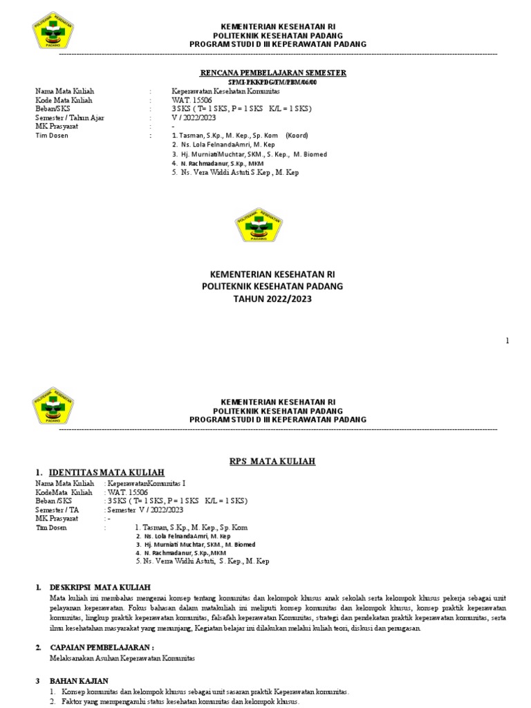 Kep Komunitas D3 2022-2023 | PDF