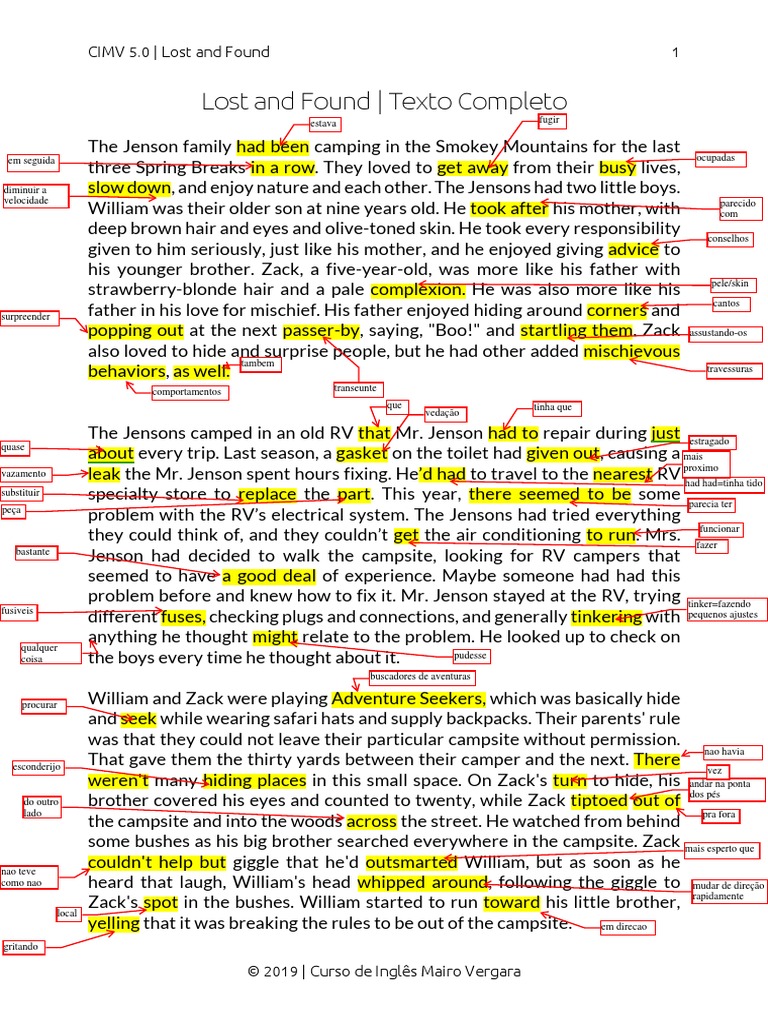 PDF Lost and Found Completo | PDF | Camping | Campsite