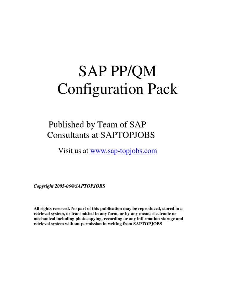SAP PP Master Data Configuration Guide | PDF | Routing | Time