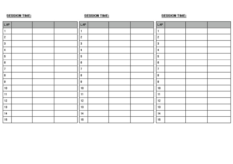 Record Lap Sheets | PDF