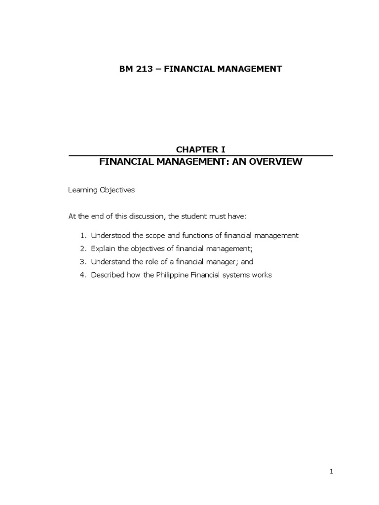 Chapter I - Overview-of-Financial-Management | PDF | World Trade ...