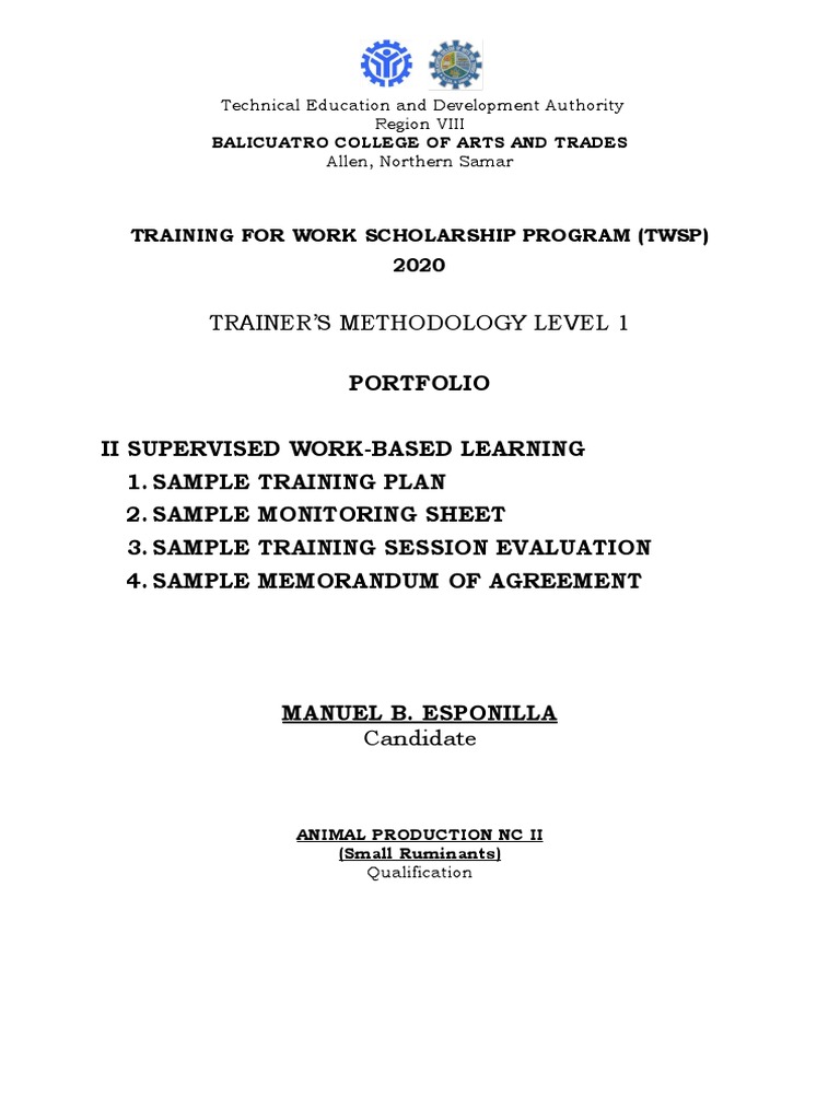 3.supervise Work Based Learning | PDF | Teaching Method | Grafting
