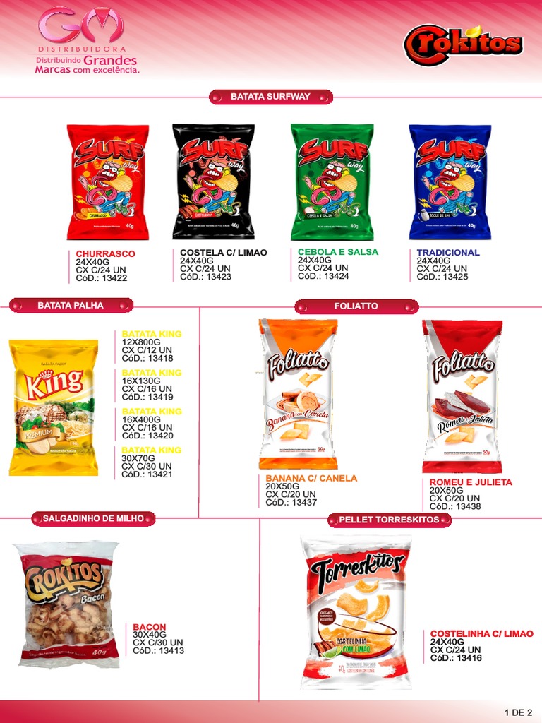 Catálogo de Snacks y Batatas | PDF | Cocinando | Alimentos