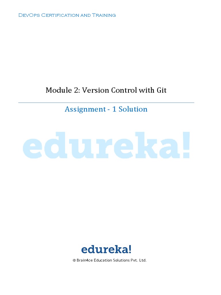 Module 2: Version Control With Git: Assignment - 1 Solution | PDF | Version Control | Computer File