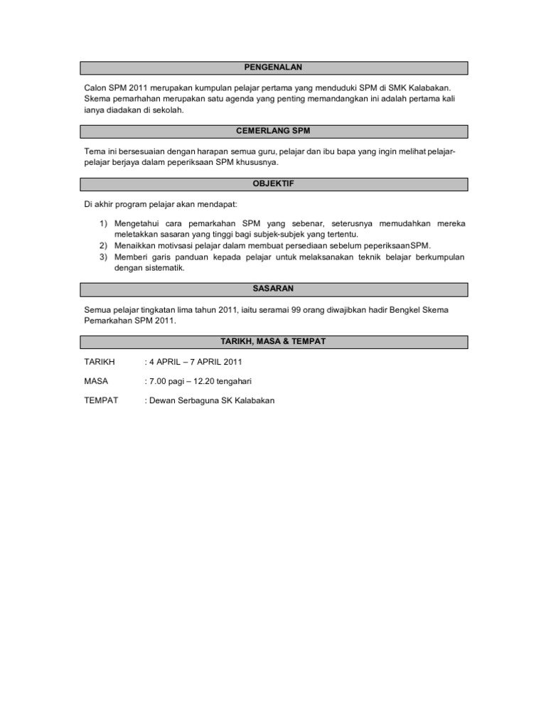 Skema Pemarkahan SPM | PDF | Karier & Perkembangan
