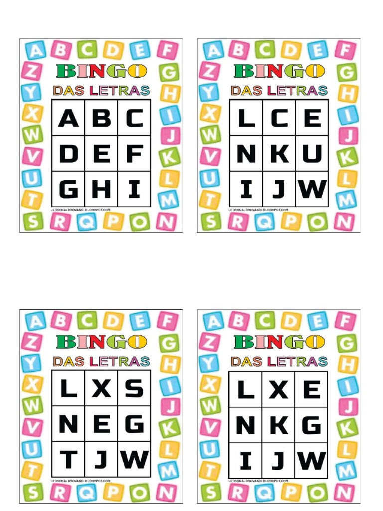 Bingo Das Letras | PDF