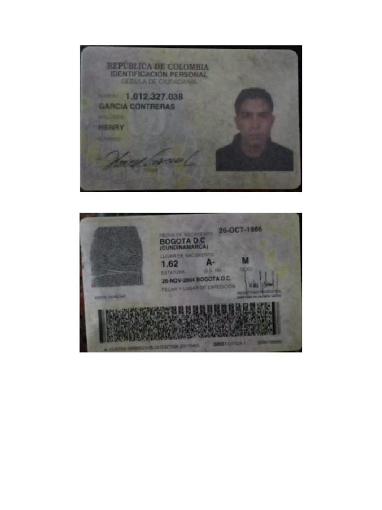 Cedula Henry y Yeison | PDF