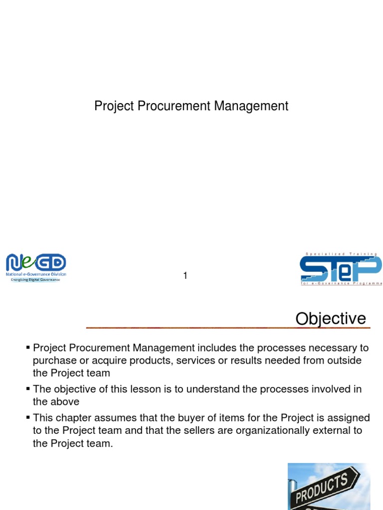 Project Procurement Management Overview | PDF | Procurement | Project ...