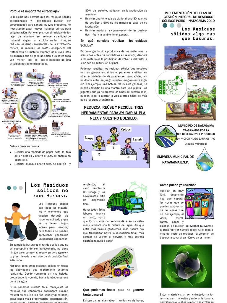 FOLLETO - Los Residuos Sólidos no son Basura