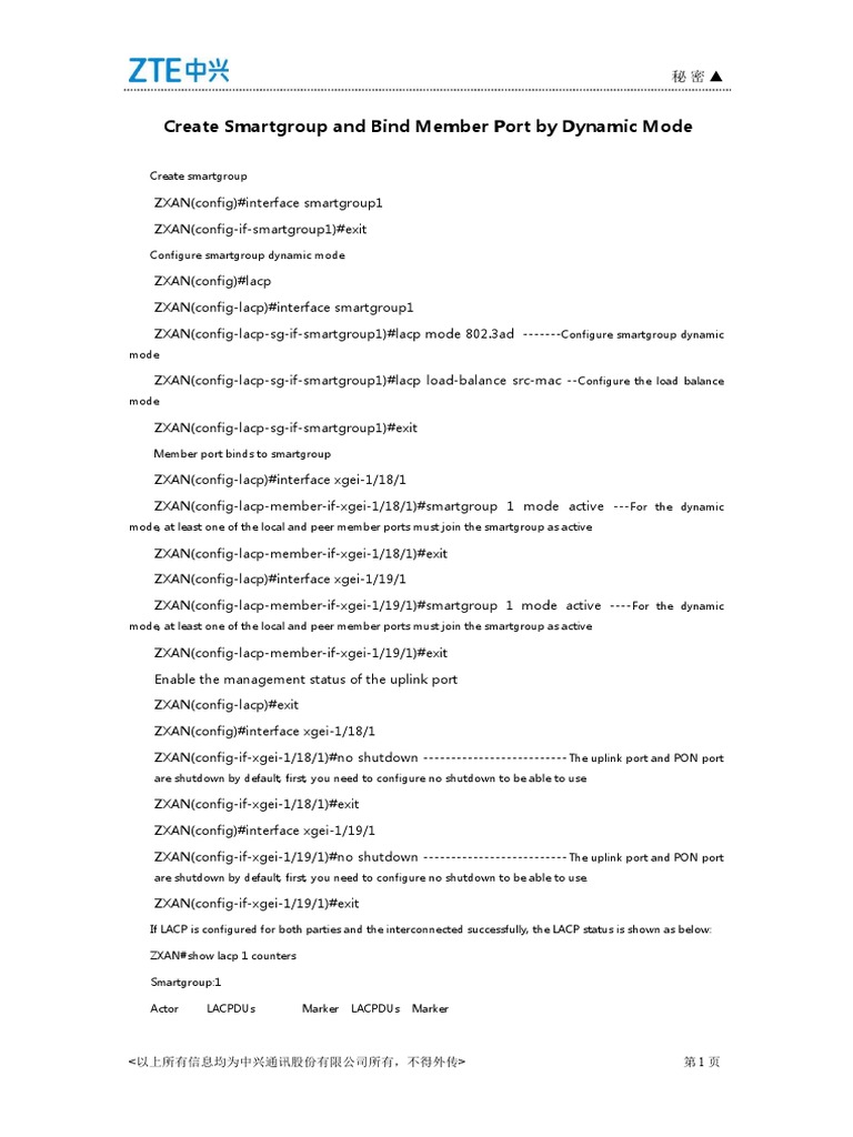 LACP Smartgroup Configuration Guide | PDF | Internet Architecture ...