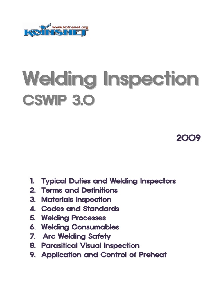 CSWIP 3.0 Welding Inspection | PDF | Welding | Construction