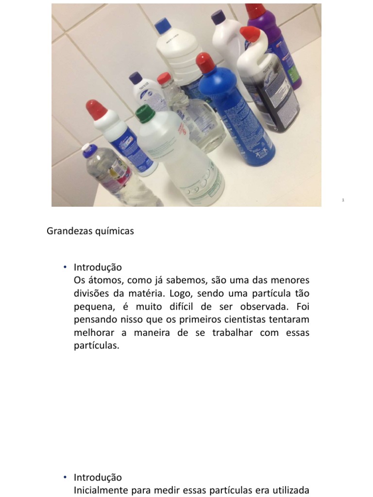 Aula 1 Grandezas - 2 Camil | PDF | Isótopo | Mol (unidade)