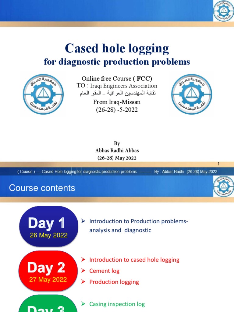 Cased Hole Logging Course | PDF | Hydraulic Fracturing | Oil Well