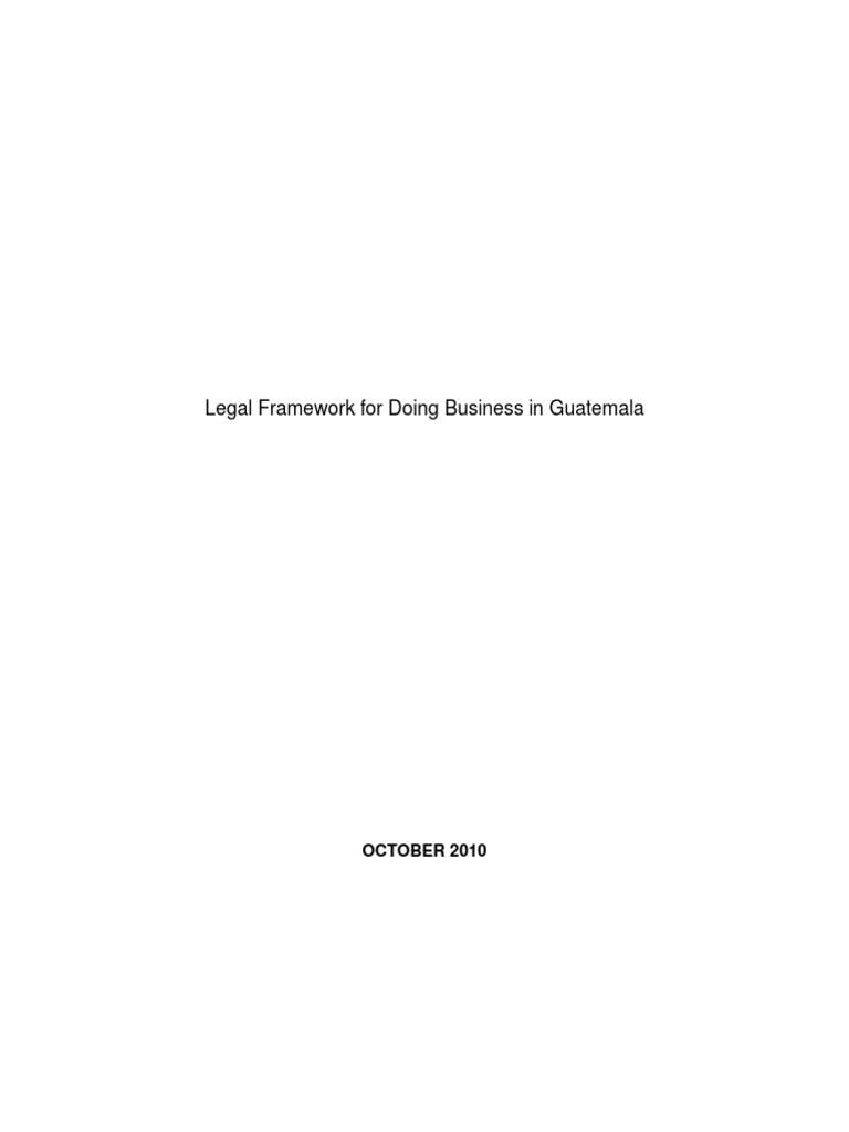 Business Legal Guide: Guatemala | PDF | Taxes | Partnership