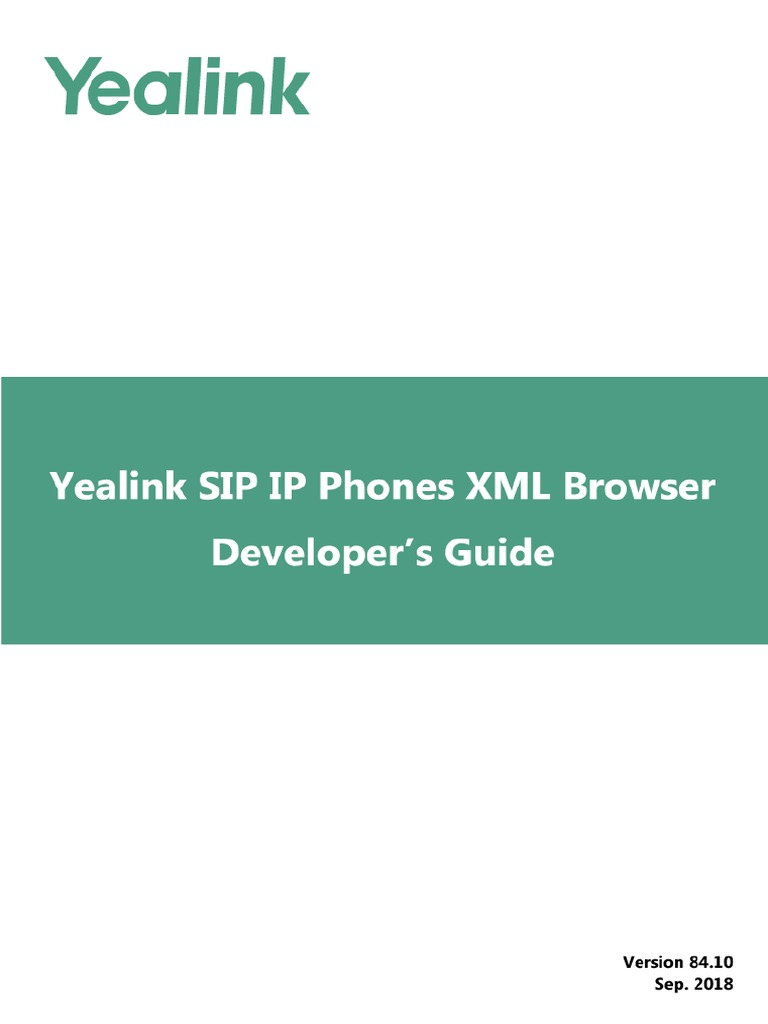 Yealink+SIP+IP+Phones+XML+Browser+Developer's+Guide V84 10 | PDF ...