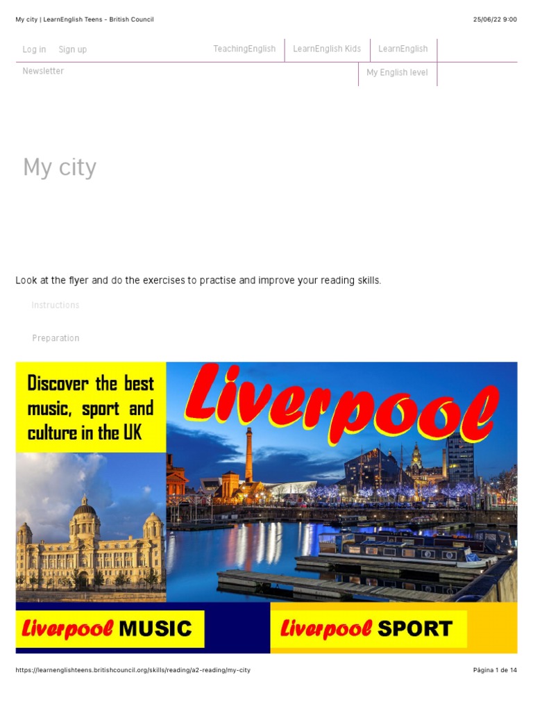 My City: A2 Reading Practice | PDF