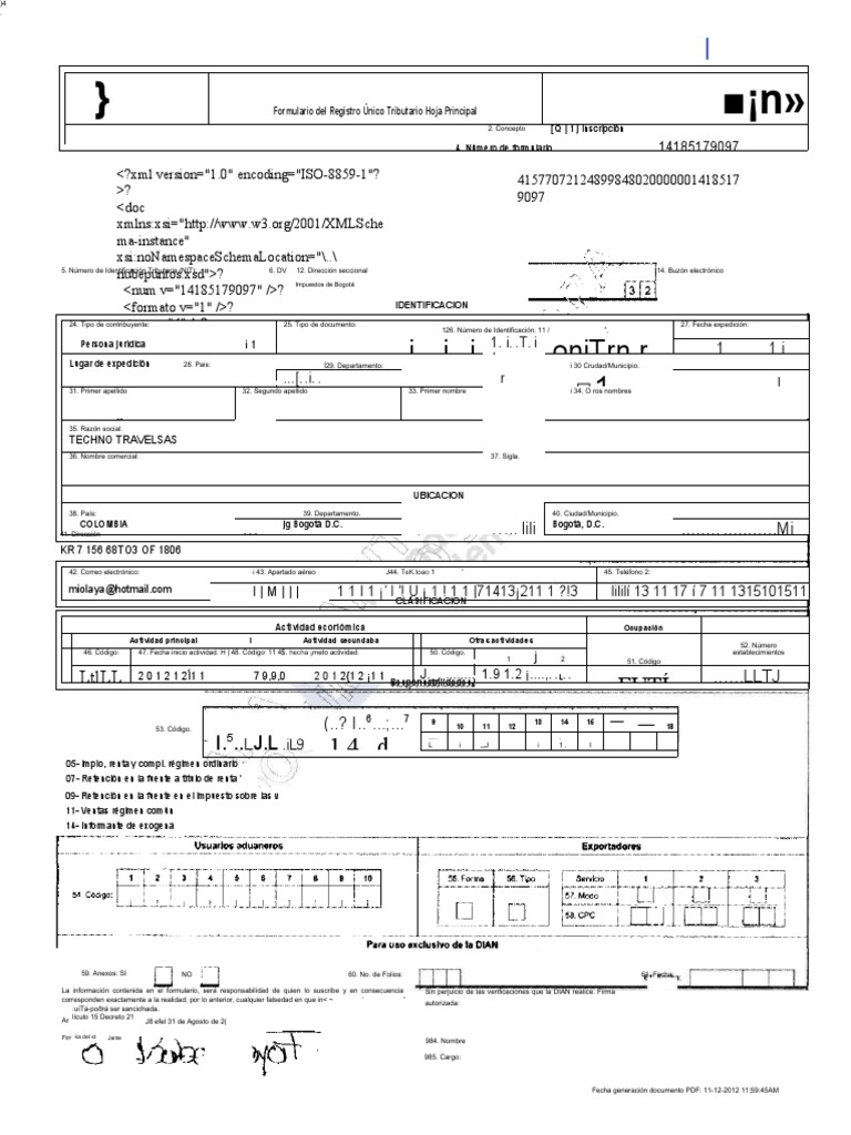 Registro Unico Tributario Pdf