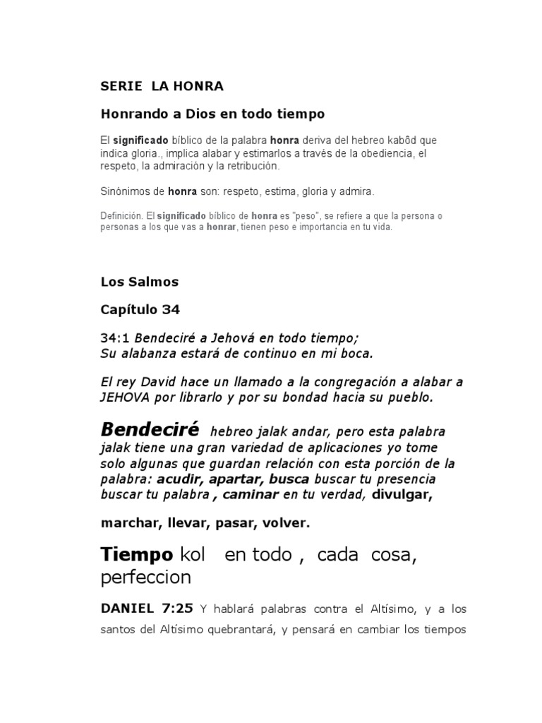 La Importancia de Honrar a Dios | PDF | Oración | San Pedro