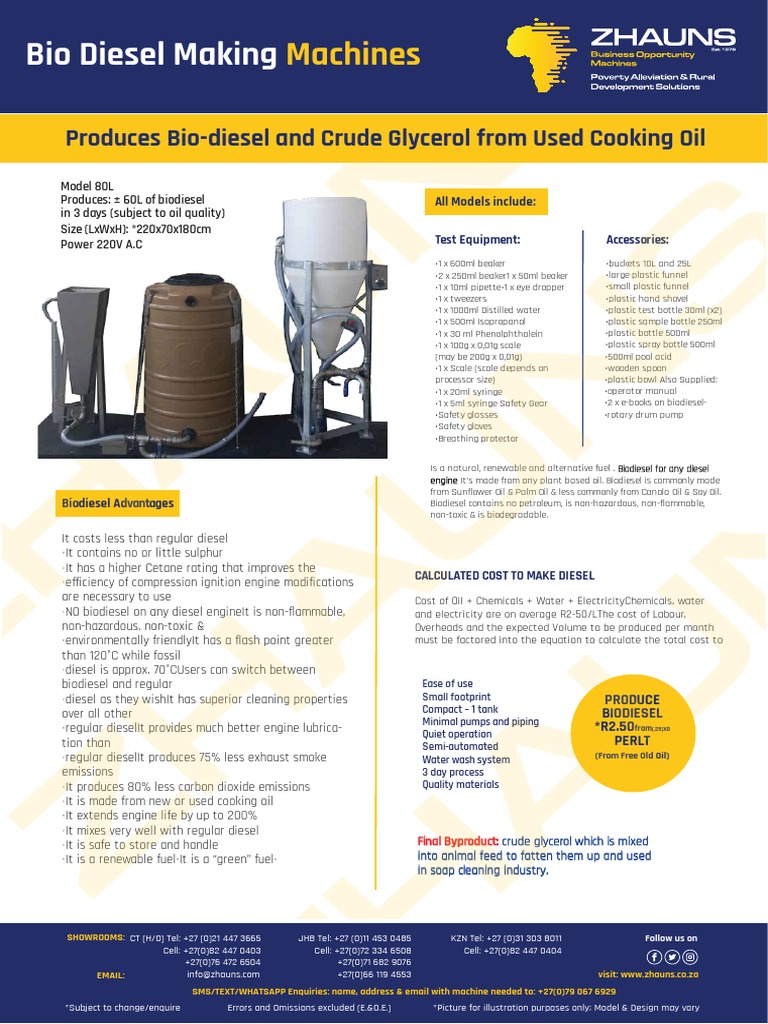 Diesel Making Machines | PDF | Diesel Fuel | Biodiesel