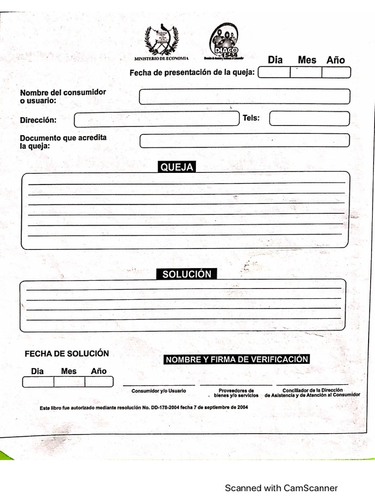 Libro de Quejas | PDF