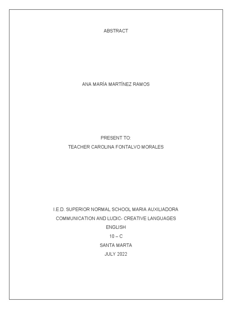 ABSTRAC1 | PDF | Estudios de idiomas extranjeros | Poesía